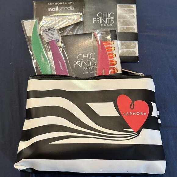 Sephora | Makeup | Retro Sephora Nail Accessories Kit With Black And ...